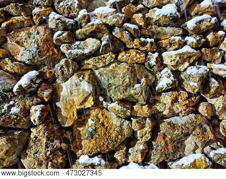 Snowed Stone Wall Image & Photo (Free Trial) | Bigstock