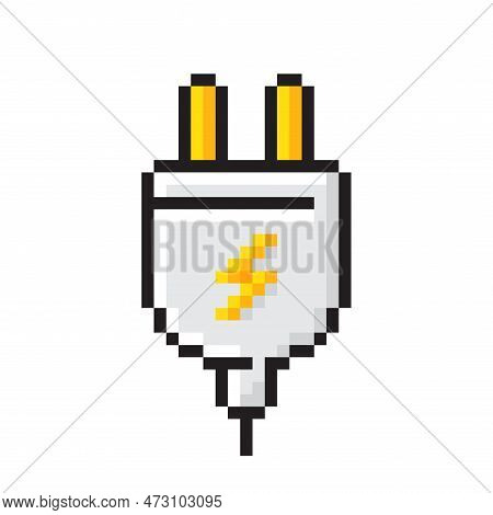 Pixel Art Plug Icon. Vector & Photo (Free Trial) | Bigstock
