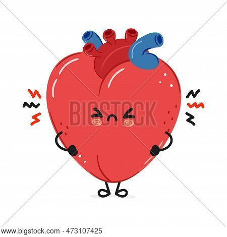 Cute Angry Heart Vector & Photo (Free Trial) | Bigstock