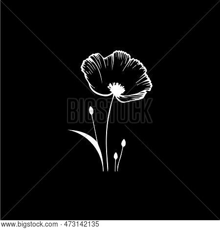 Poppy Flower Logo Vector & Photo (Free Trial) | Bigstock