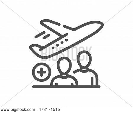 Passengers Line Icon Vector & Photo (Free Trial) | Bigstock