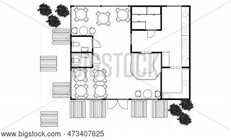 Cafe Top View Plans. Image & Photo (Free Trial) | Bigstock