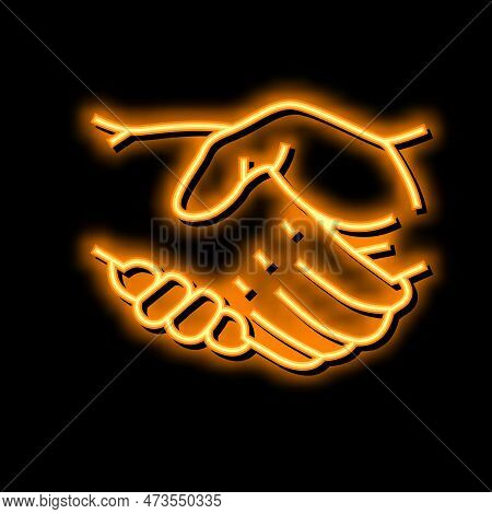 Handshake Hand Neon Vector & Photo (Free Trial) | Bigstock