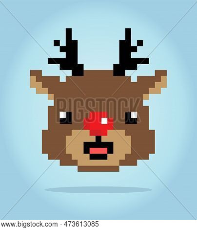 8 Bit Pixel Deer Red Vector & Photo (Free Trial) | Bigstock