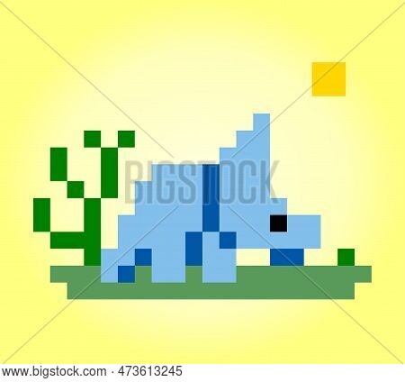 8 Bit Dinosaur Pixels Vector & Photo (Free Trial) | Bigstock