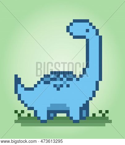 8 Bit Dinosaur Pixels Vector & Photo (Free Trial) | Bigstock