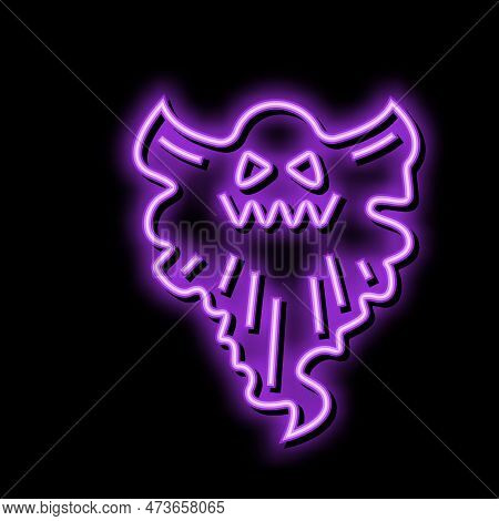 Demon Ghost Neon Vector & Photo (Free Trial) | Bigstock