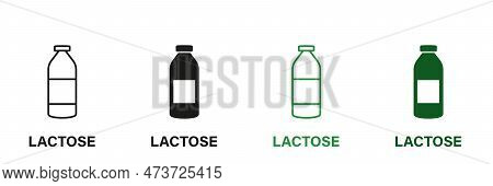 Lactose Dairy Line Vector & Photo (Free Trial) | Bigstock