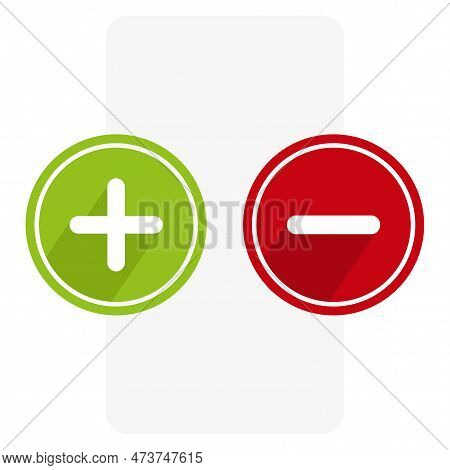 Icons Plus Minus, Vector & Photo (Free Trial) | Bigstock