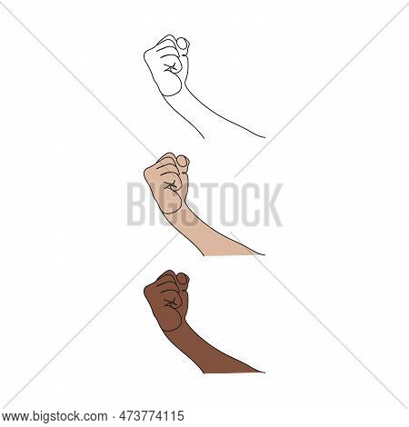 Hand Gesture Clenched Vector & Photo (Free Trial) | Bigstock
