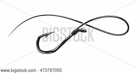 Draw Black Hook Vector & Photo (Free Trial) | Bigstock