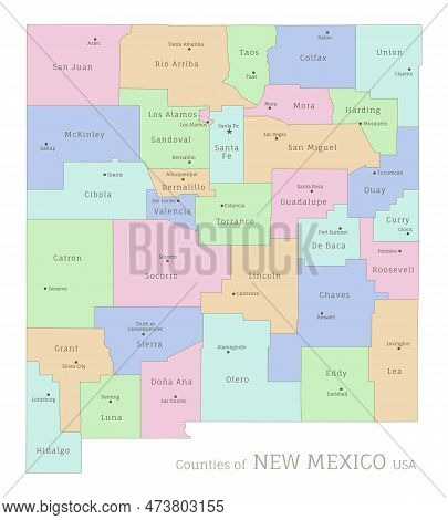 Counties New Mexico Vector & Photo (Free Trial) | Bigstock
