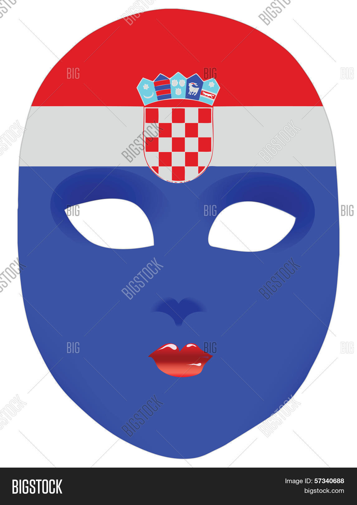 Croatia Mask Vector & Photo (Free Trial) | Bigstock