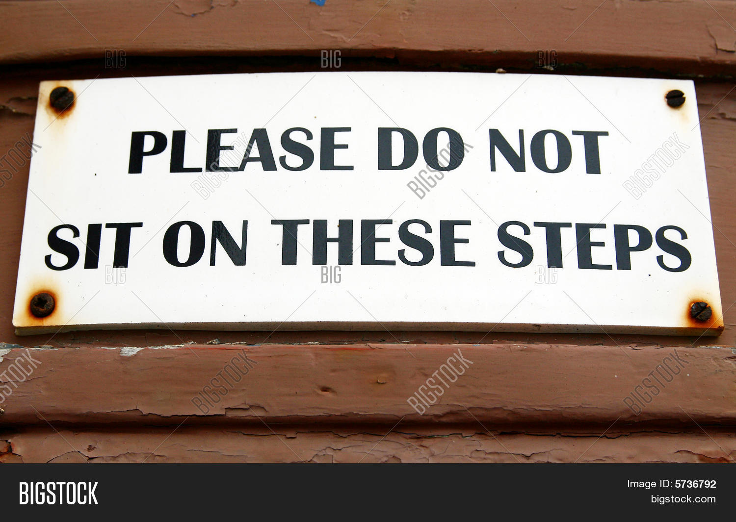Do Not Sit On Steps Image & Photo (Free Trial) | Bigstock