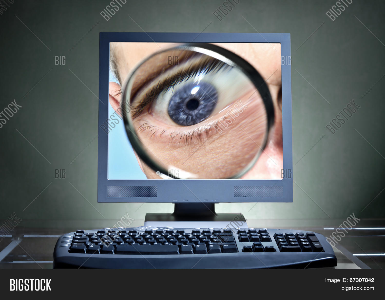 Eye Magnifier Computer Image & Photo (Free Trial) | Bigstock