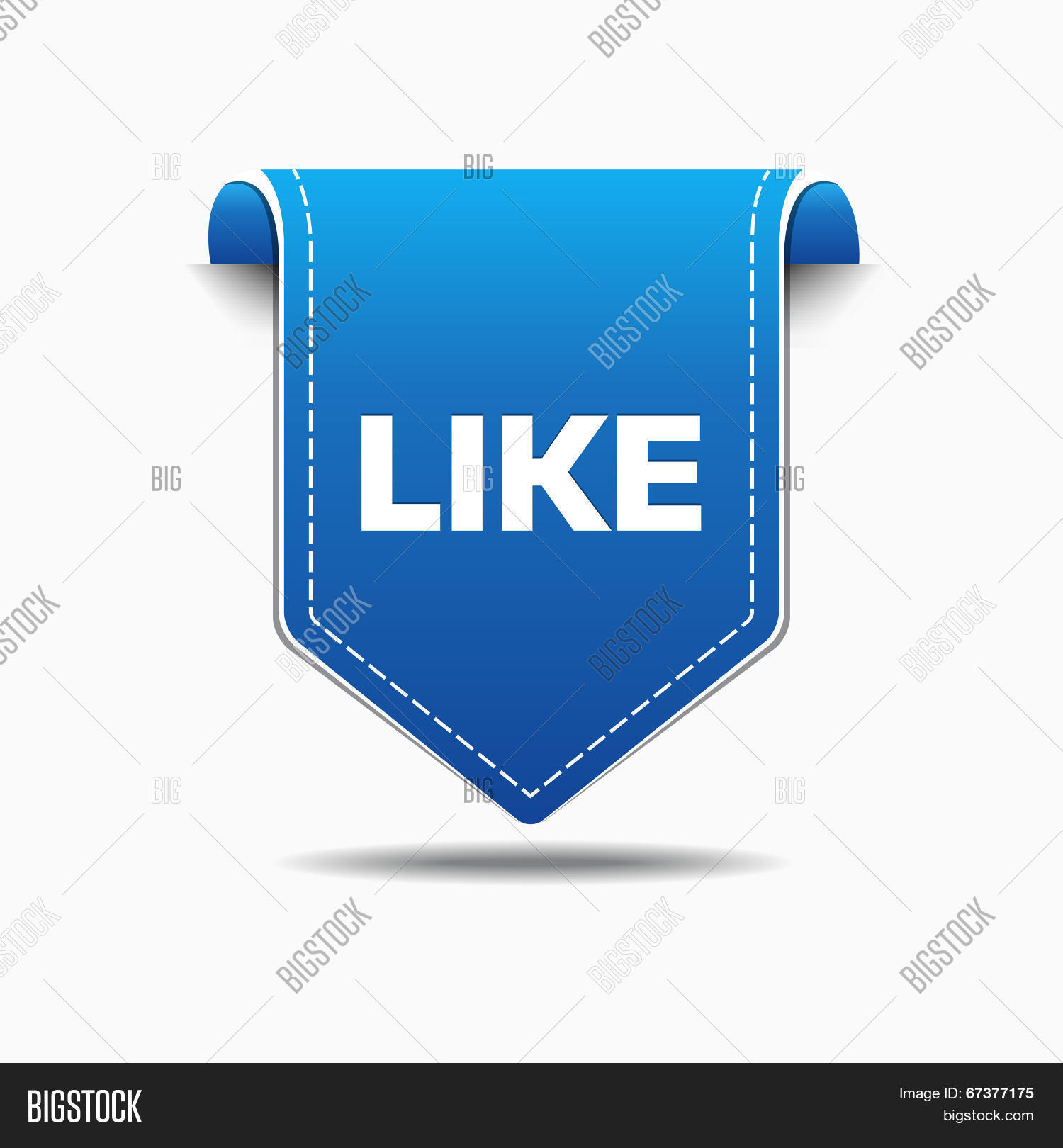Like Blue Label Icon Vector & Photo (Free Trial) | Bigstock