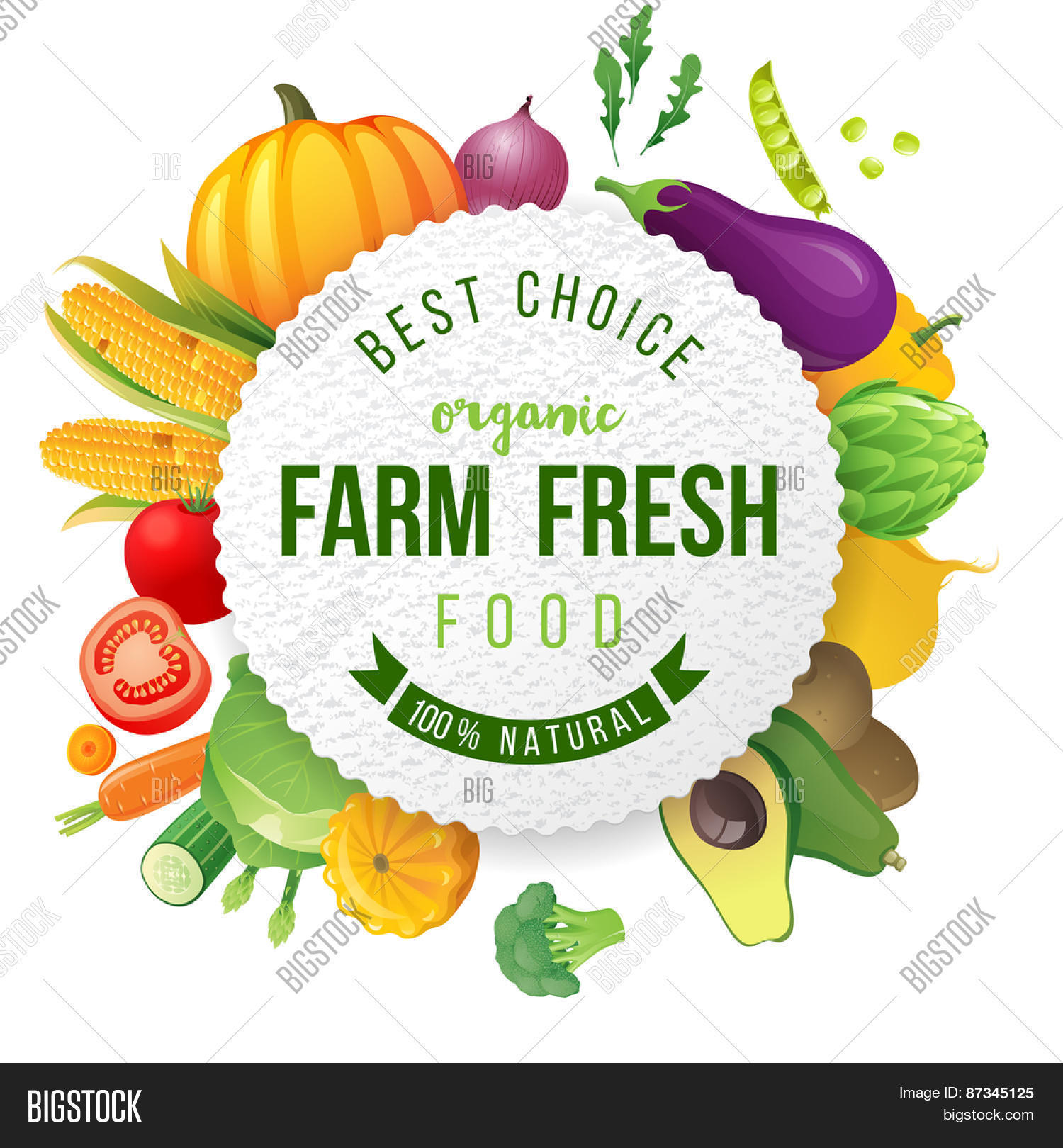 Farm Fresh Vegetables Vector & Photo (Free Trial) | Bigstock