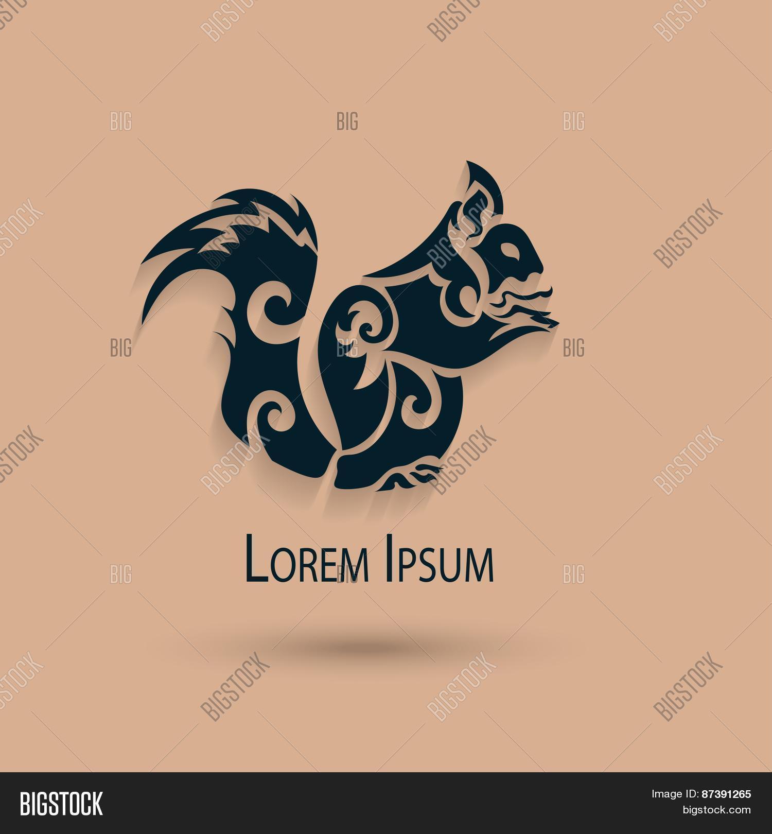 Squirrel Stylized Vector & Photo (Free Trial) | Bigstock