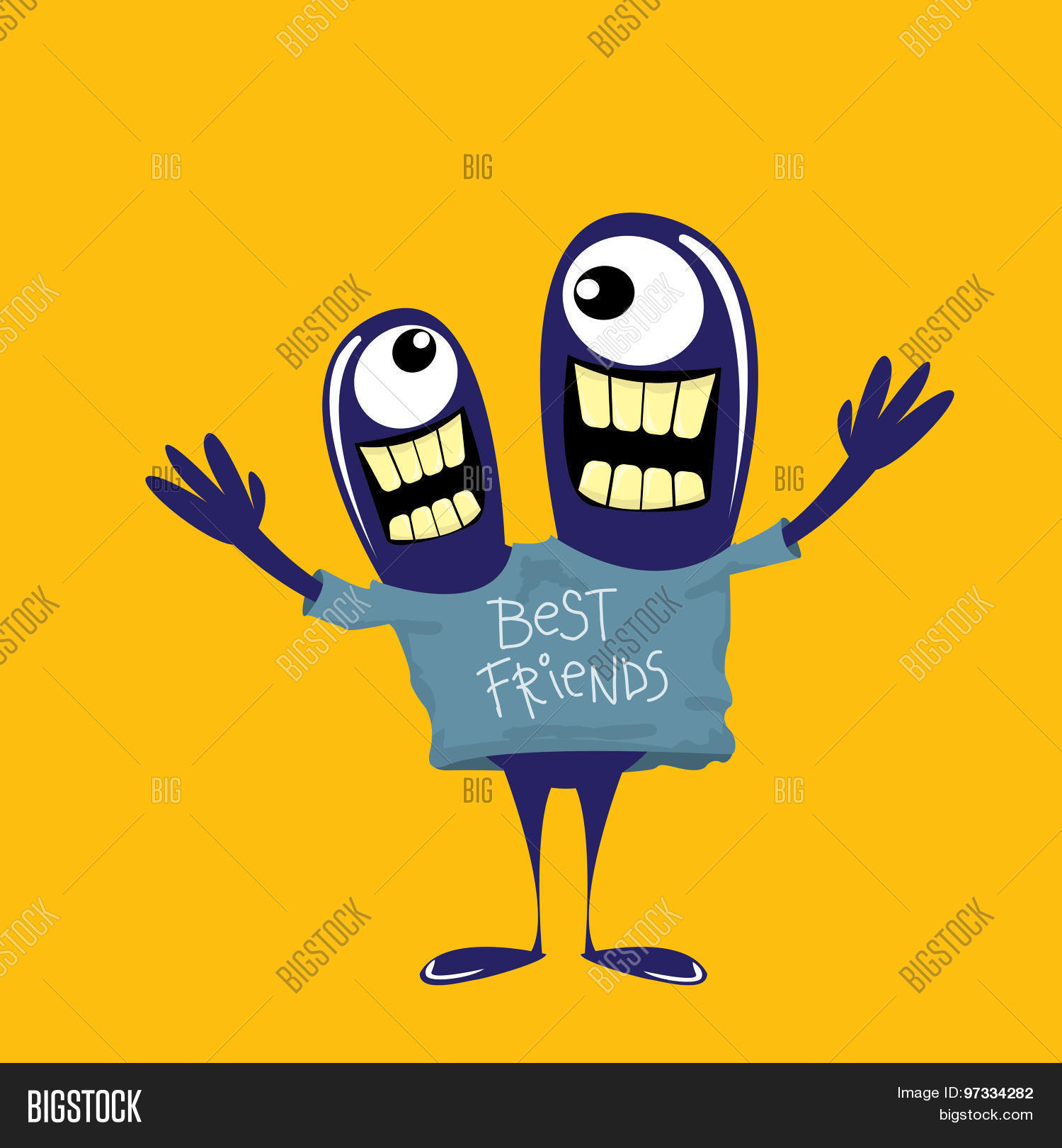 Cartoon Cute Monsters Vector & Photo (Free Trial) | Bigstock