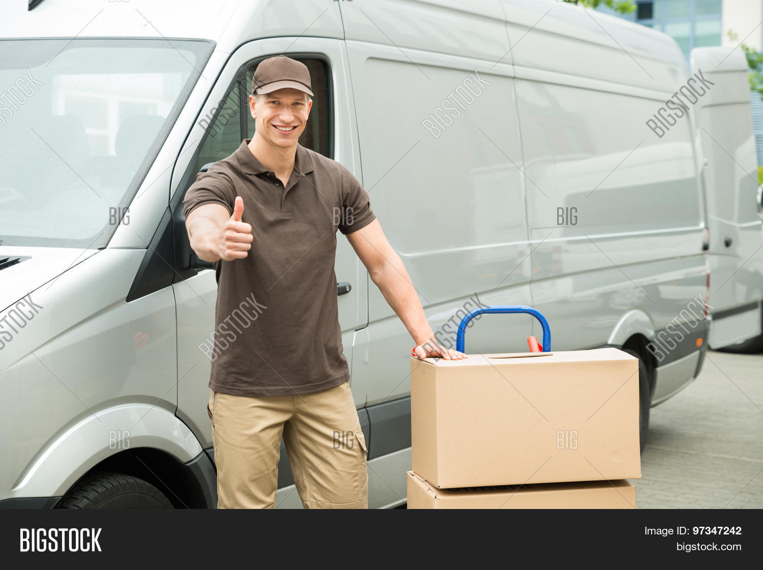 Delivery Man Cardboard Image & Photo (Free Trial) | Bigstock