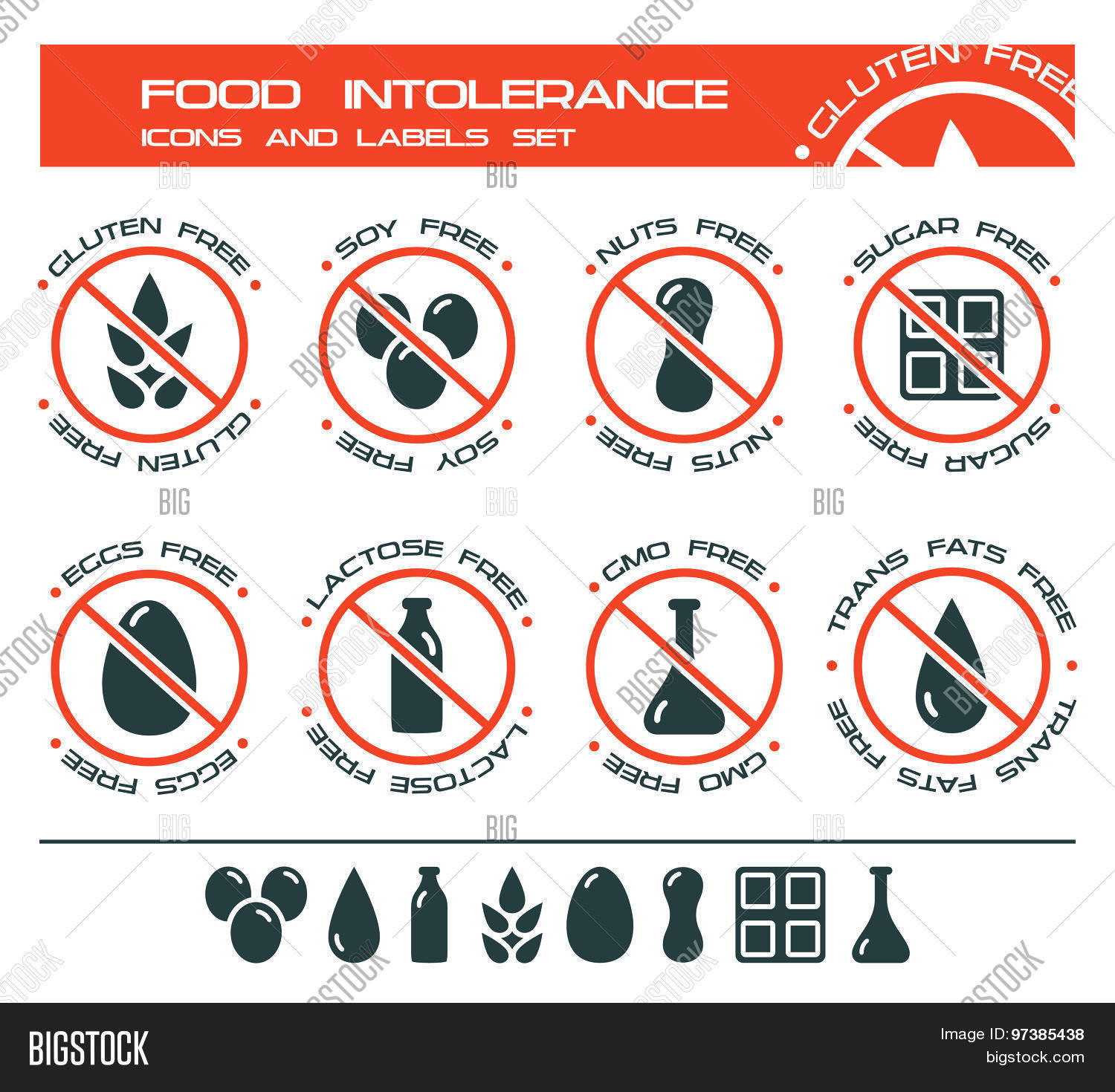 Food Intolerance Vector & Photo (Free Trial) | Bigstock