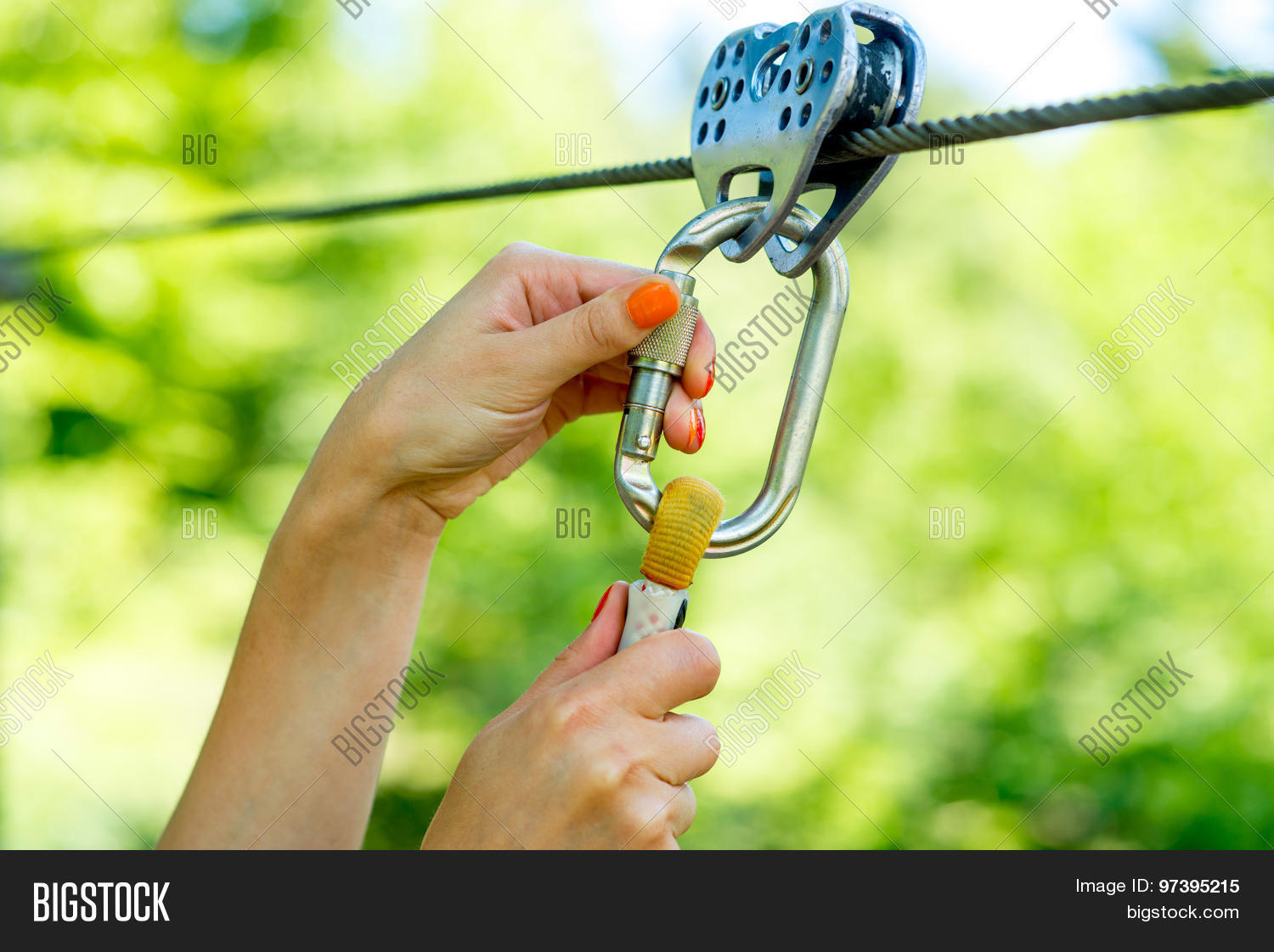 Carabine On Zip Line Image & Photo (Free Trial) | Bigstock