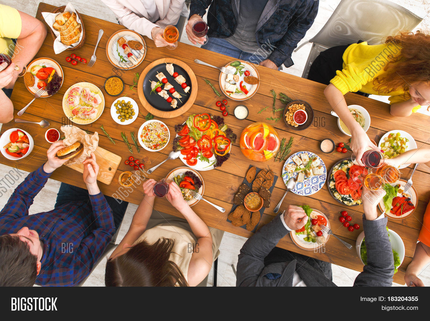 Friends Dinner Table Image & Photo (Free Trial) | Bigstock