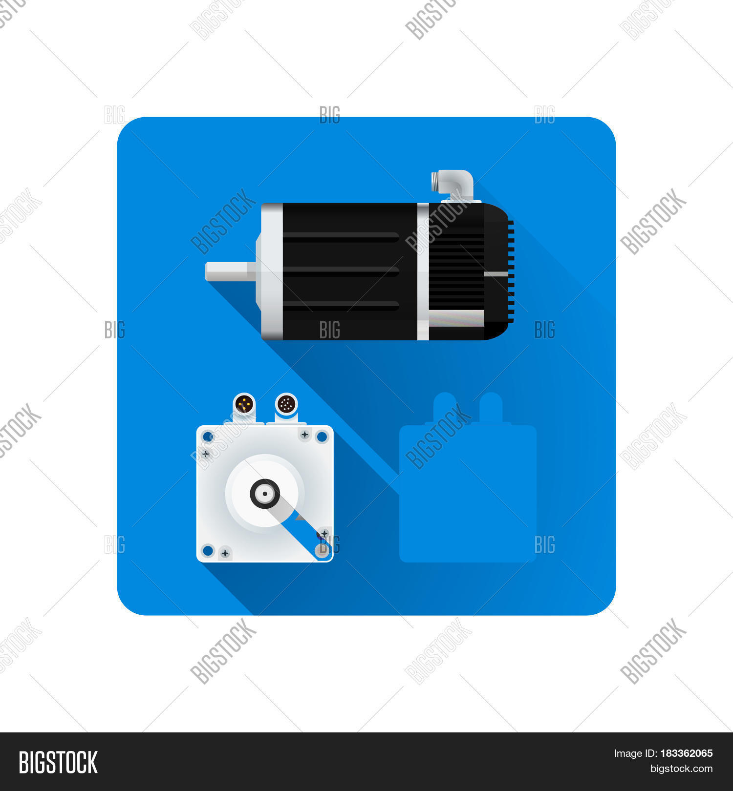 Vector Electric Motor Vector & Photo (Free Trial) | Bigstock