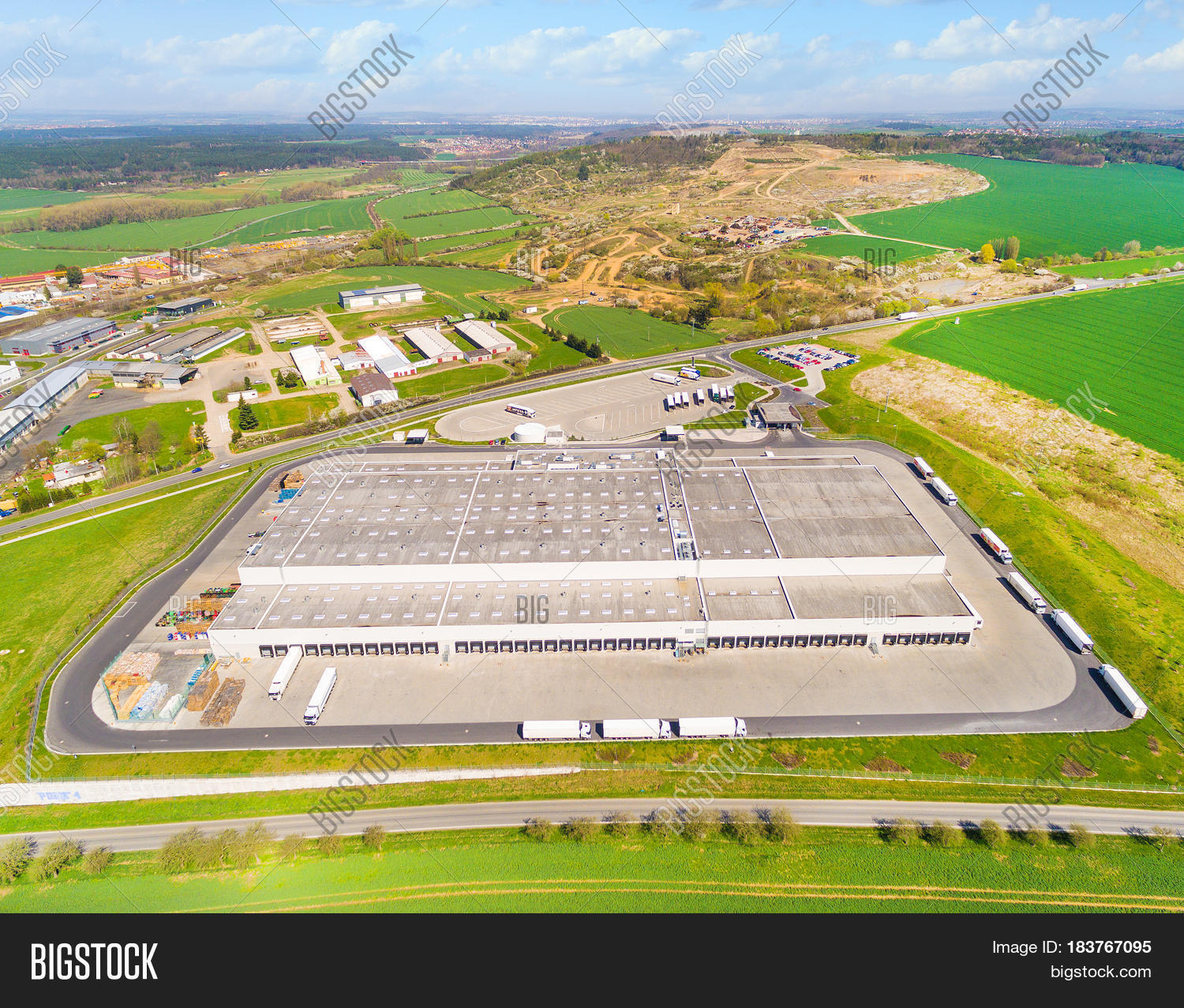 Aerial View Warehouse Image & Photo (Free Trial) | Bigstock