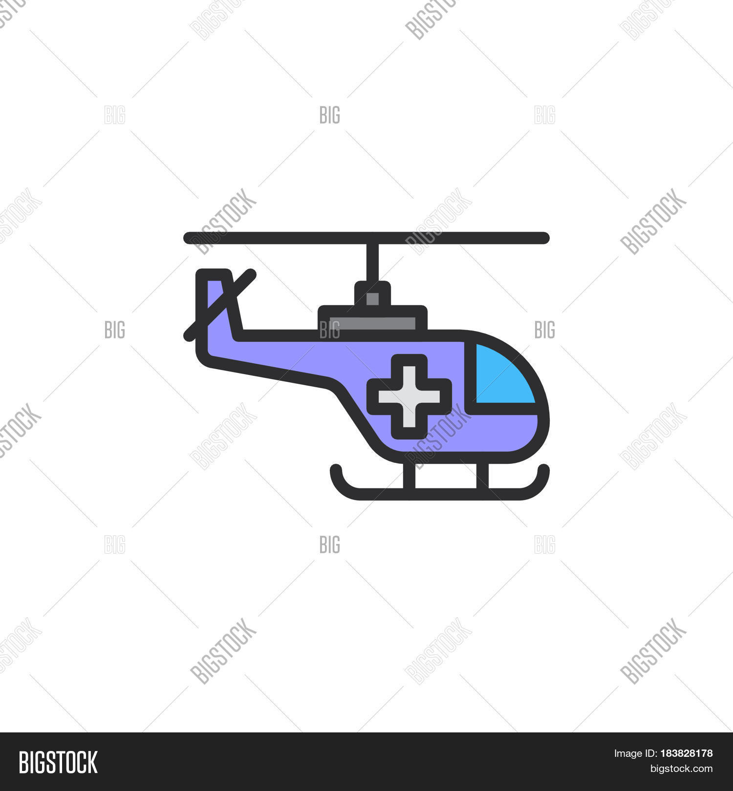 Helicopter Cross Vector & Photo (Free Trial) | Bigstock