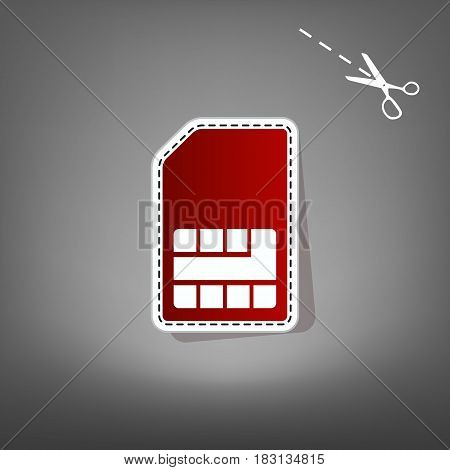 Sim Card Sign. Vector Vector & Photo (Free Trial) | Bigstock