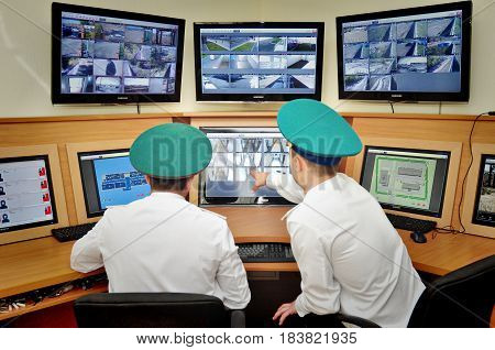 Security Guards Sit Image & Photo (Free Trial) | Bigstock