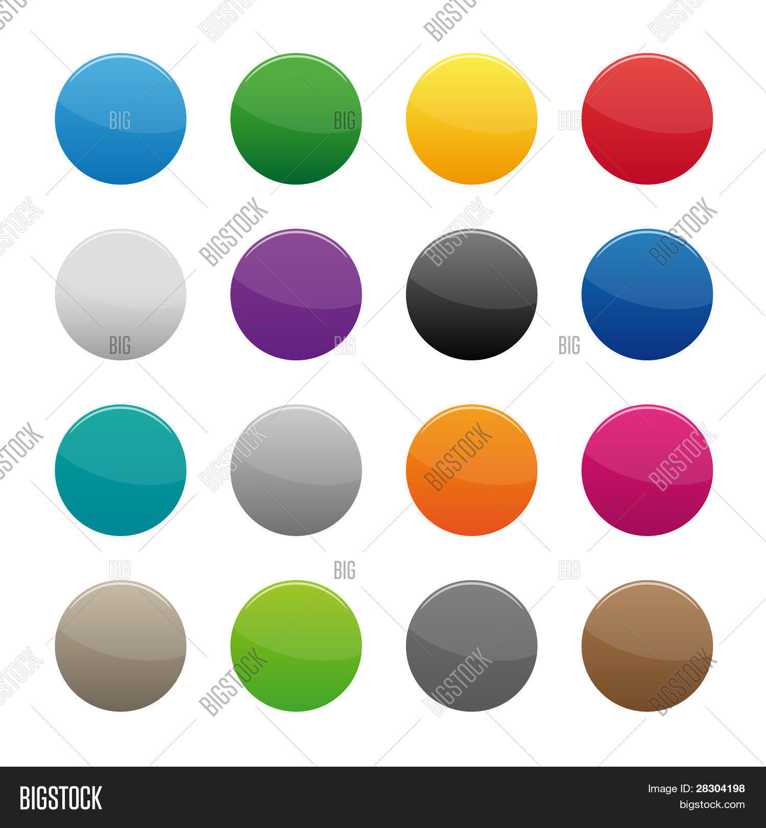 Blank Round Buttons Vector & Photo (Free Trial) | Bigstock