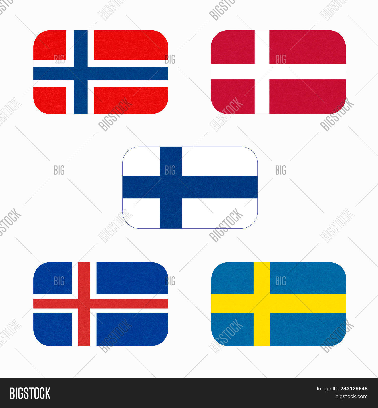 Imagen y foto Flags Scandinavia. (prueba gratis) | Bigstock