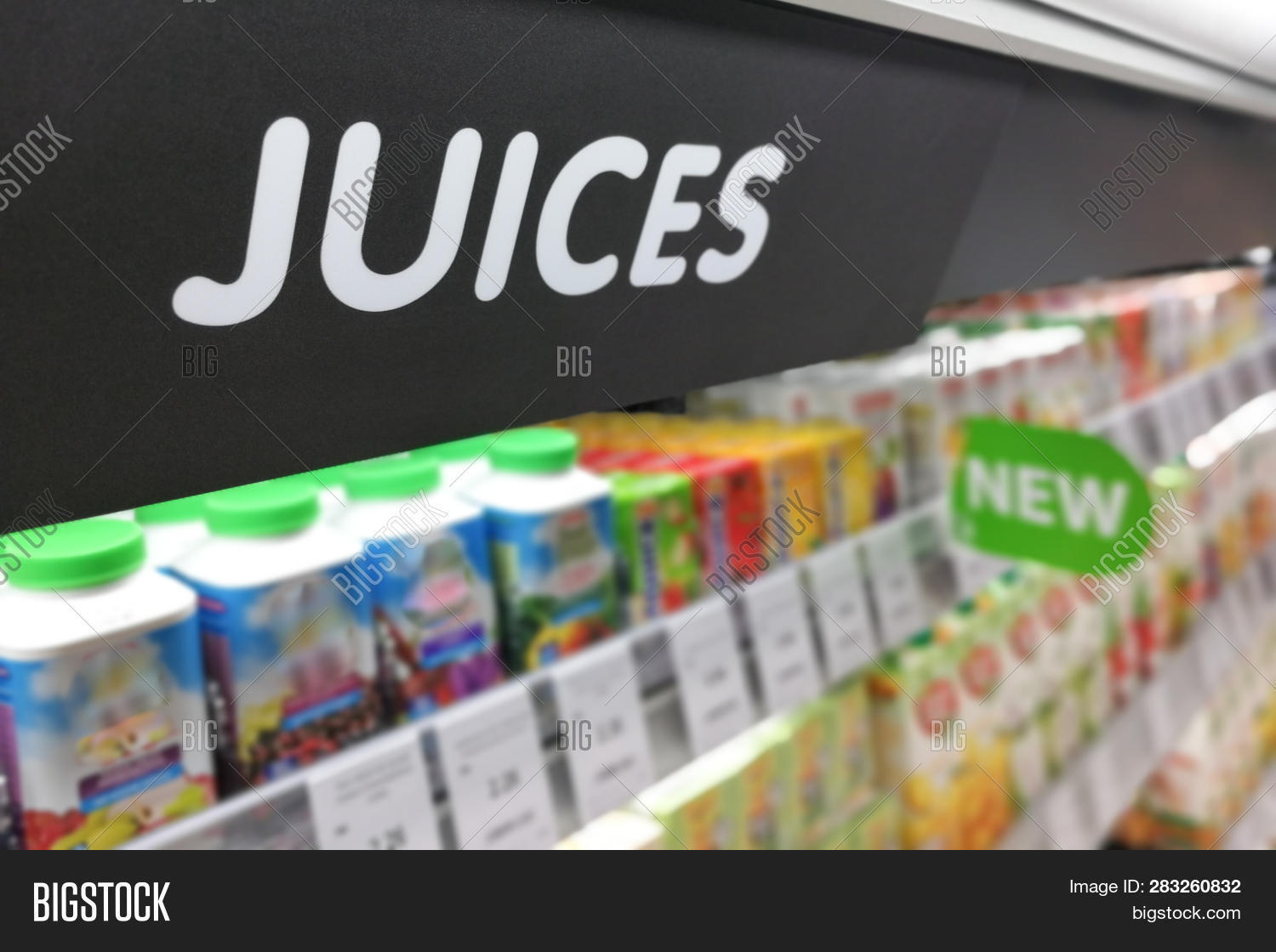 Juices Signage Fresh Image & Photo (Free Trial) | Bigstock