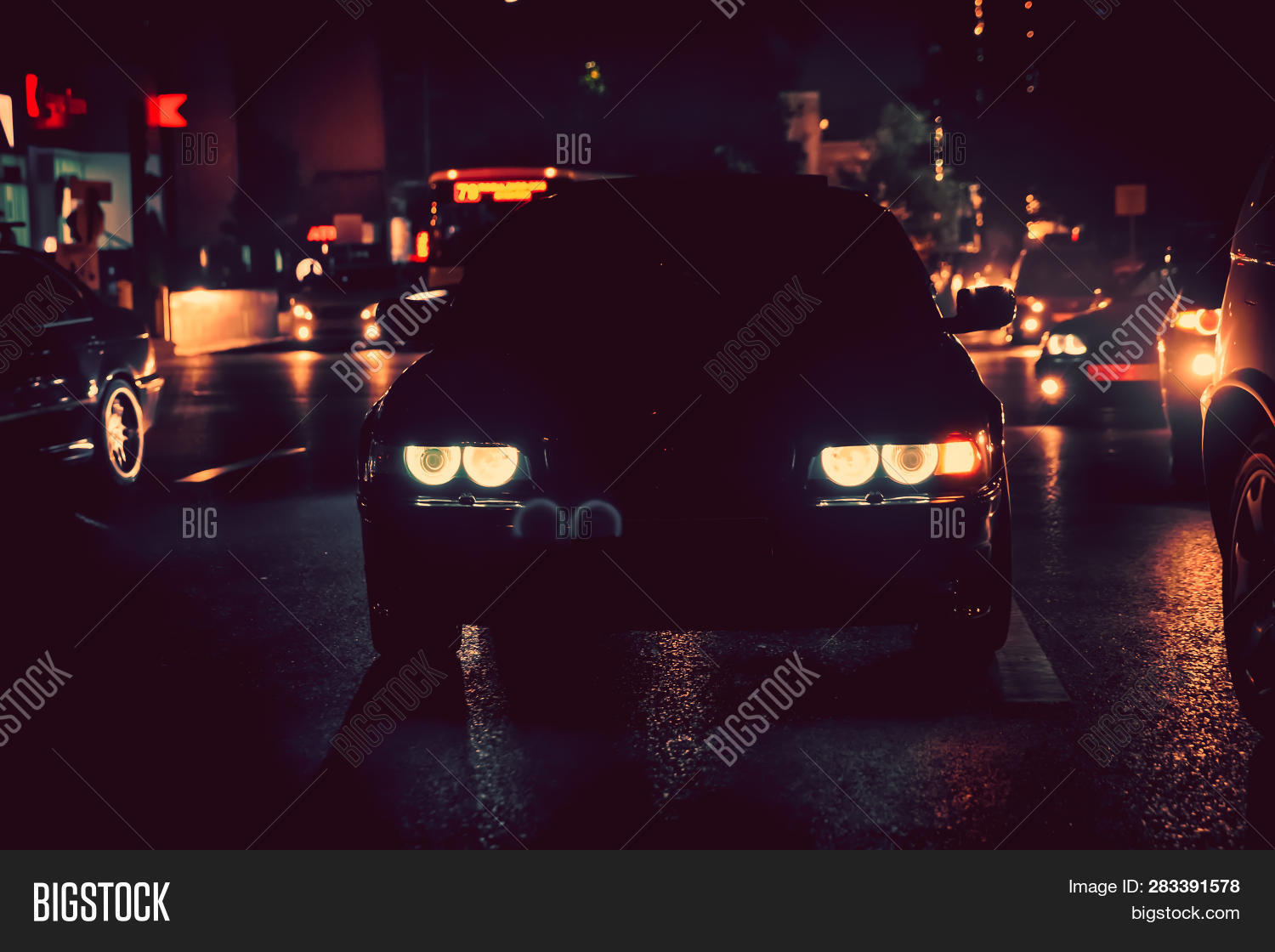 Night View Cars. Road Image & Photo (Free Trial) | Bigstock
