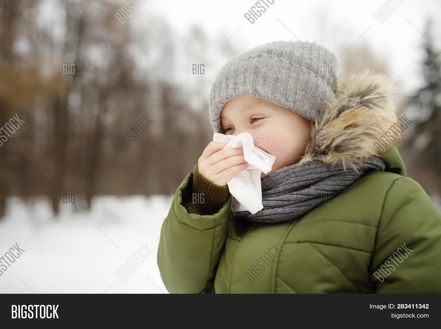Little Boy Sneezing Image & Photo (Free Trial) | Bigstock