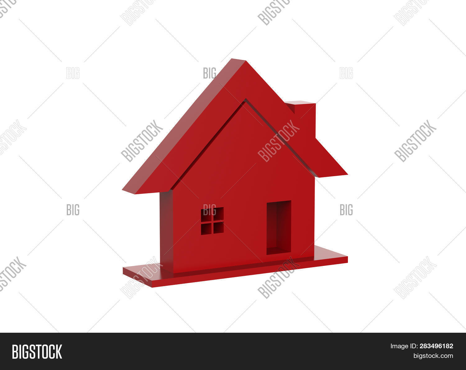 3d House Icon On Image & Photo (Free Trial) | Bigstock