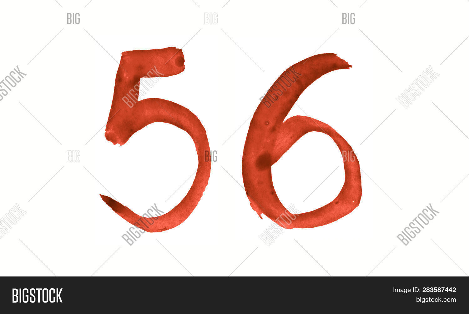 Number 56, Painted Image & Photo (Free Trial) | Bigstock