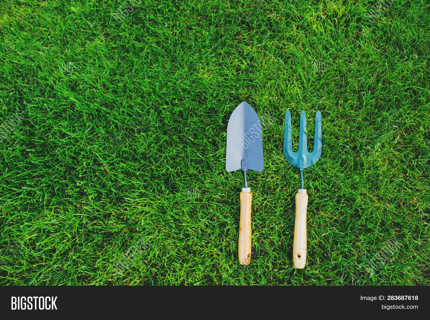 Garden Tools On Green Image & Photo (Free Trial) | Bigstock