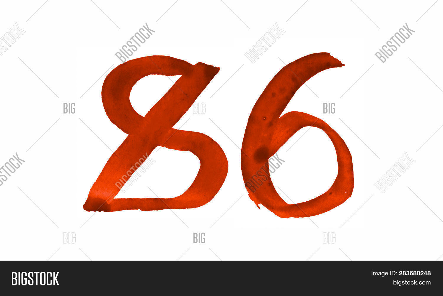 Number 86, Painted Image & Photo (Free Trial) | Bigstock