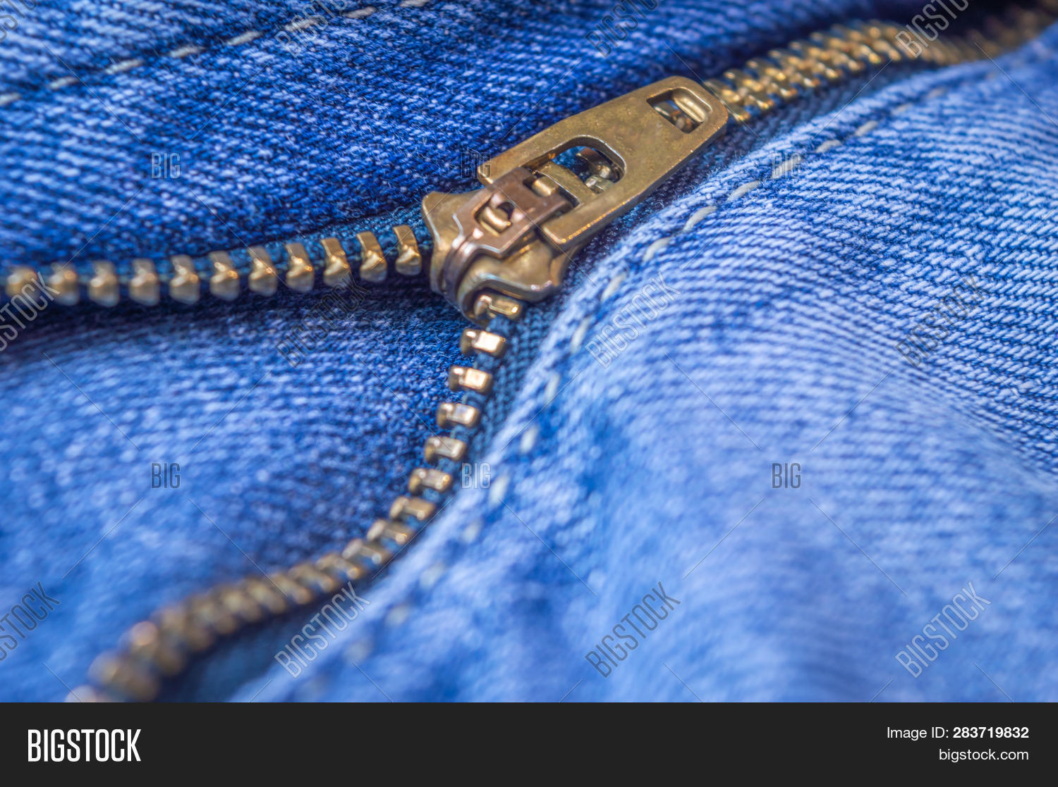 Close Unzipped Blue Image & Photo (Free Trial) | Bigstock
