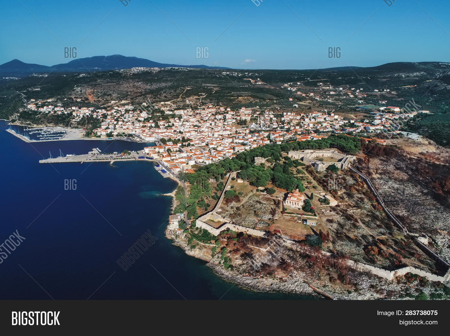 Aerial View Pylos Image & Photo (Free Trial) | Bigstock