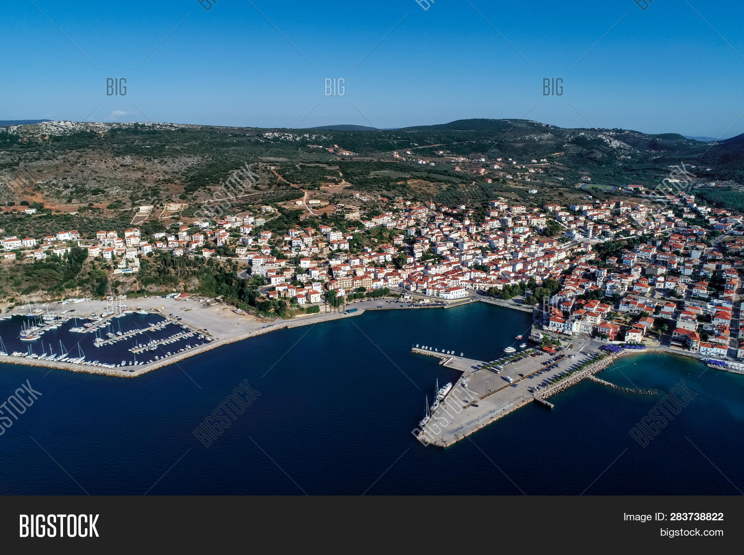 Aerial View Pylos Image & Photo (Free Trial) | Bigstock