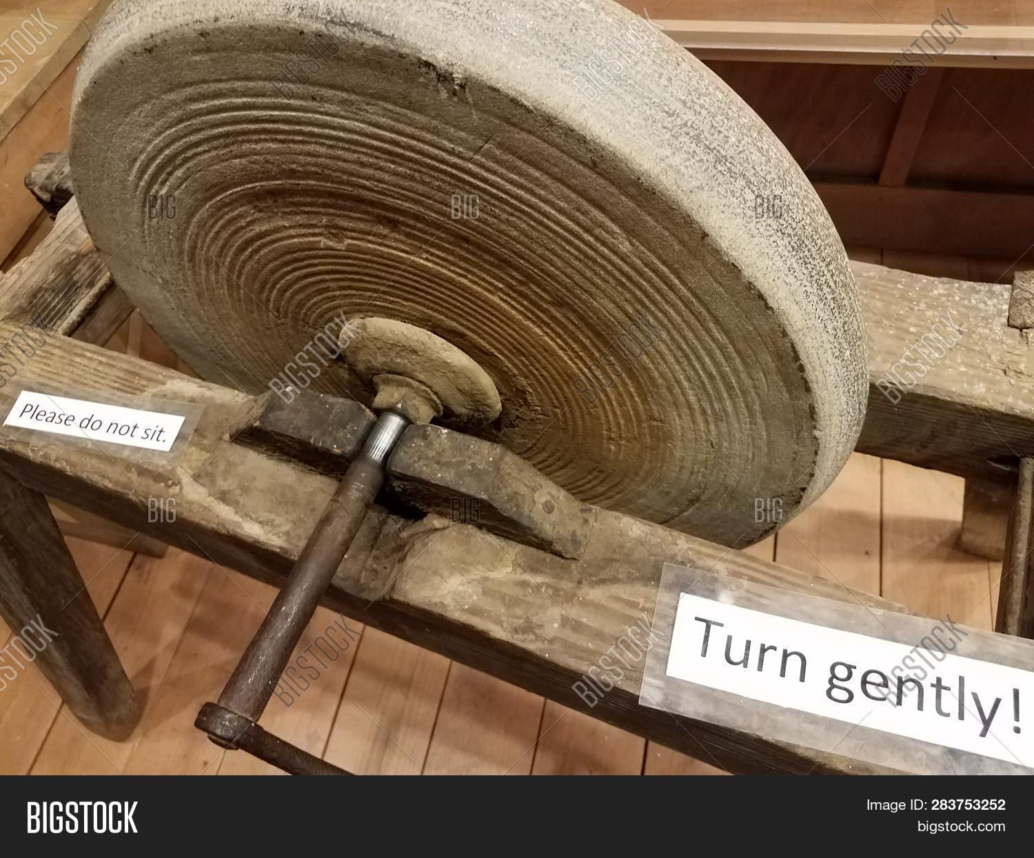 Stone Wheel On Wood Image & Photo (Free Trial) | Bigstock