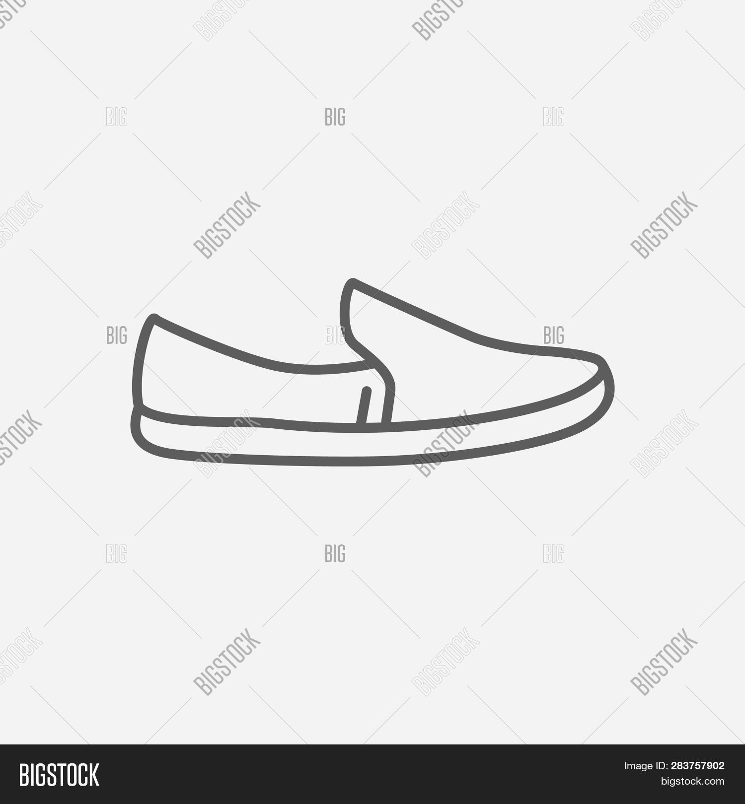Slip-ons Icon Line Image & Photo (Free Trial) | Bigstock