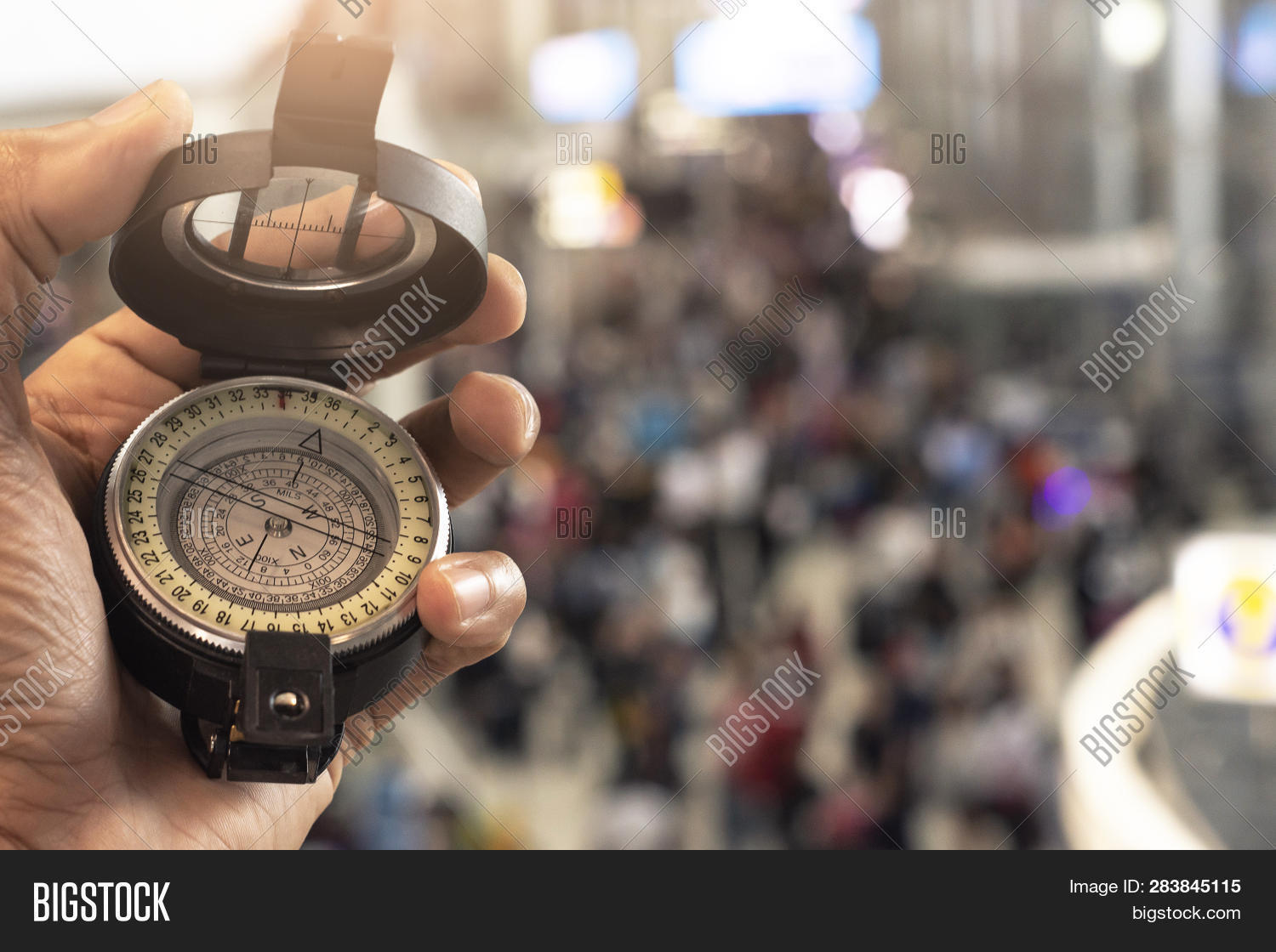 Man Holding Compass On Image & Photo (Free Trial) | Bigstock