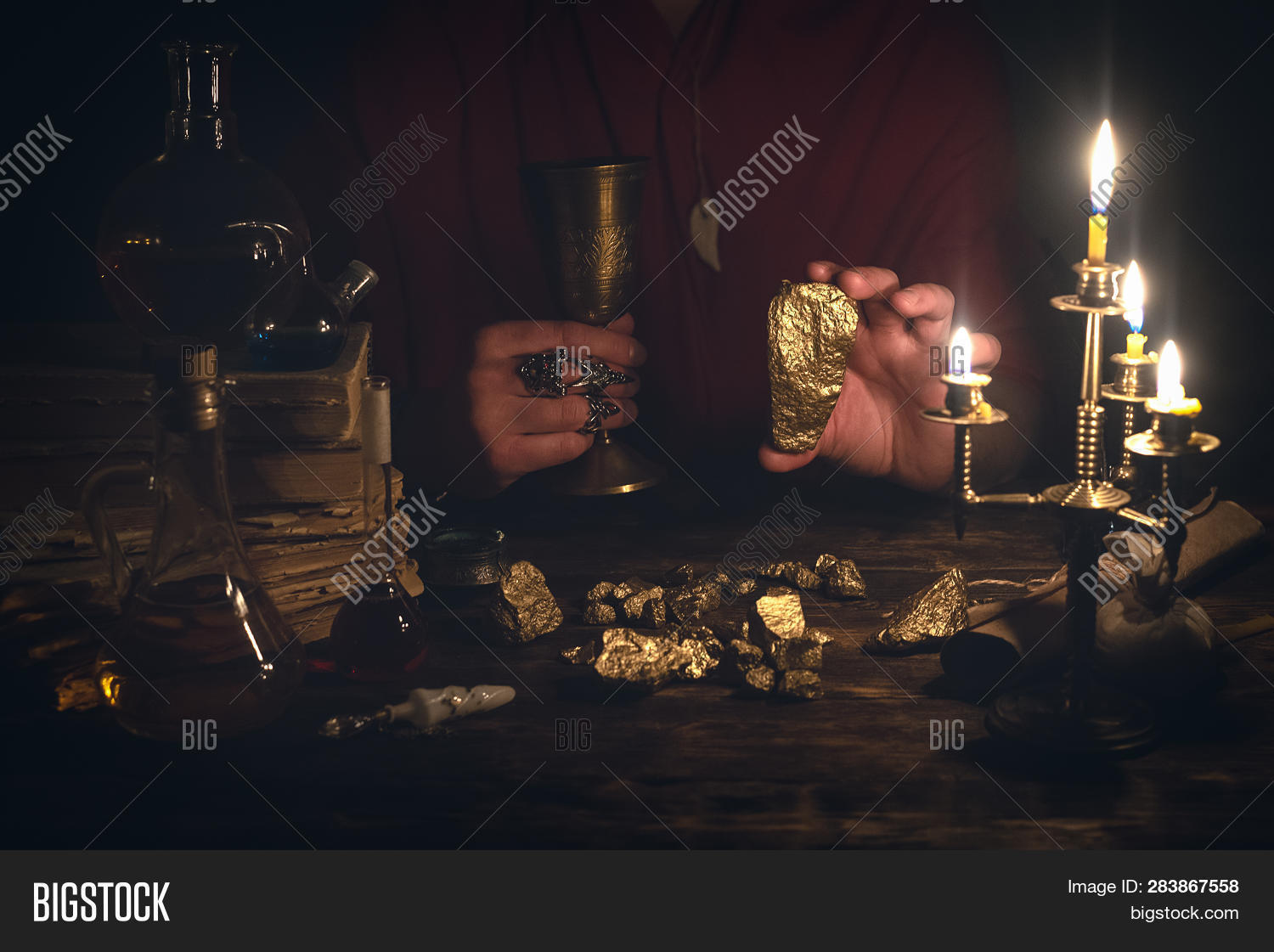 Alchemist Working His Image & Photo (Free Trial) | Bigstock
