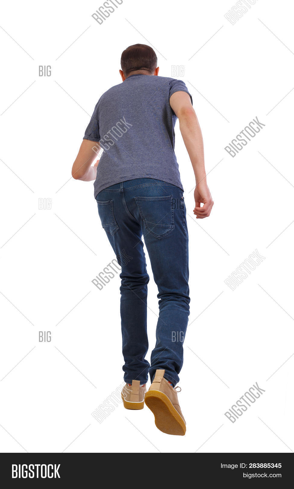 Back View Running Man Image & Photo (Free Trial) | Bigstock