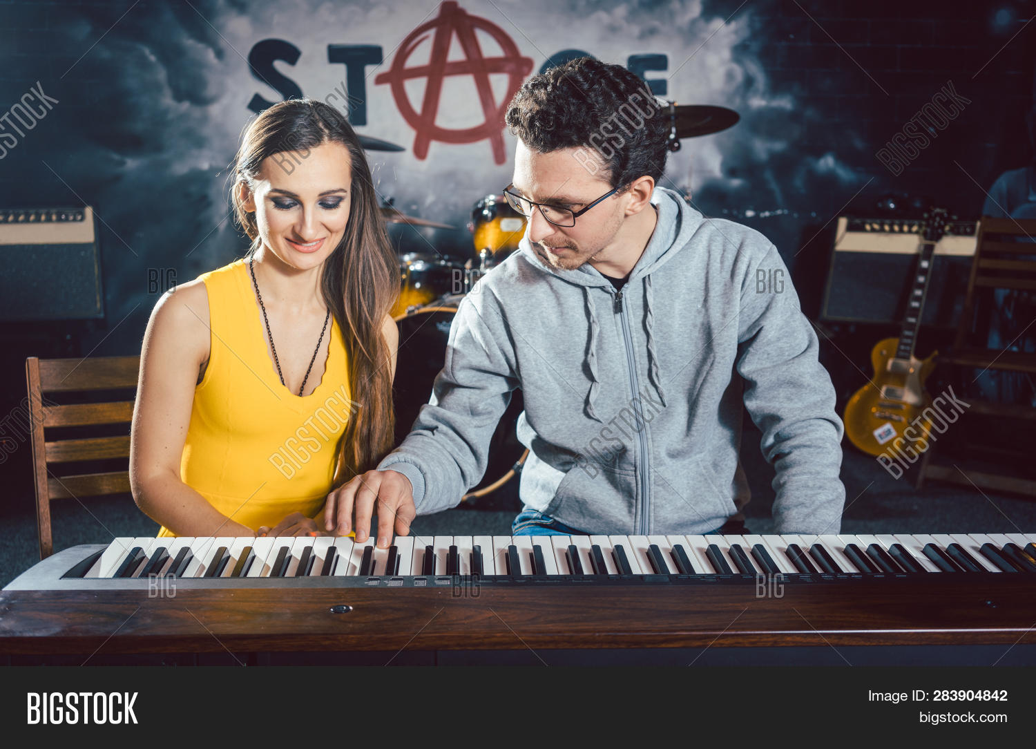Piano Teacher Giving Image & Photo (Free Trial) | Bigstock
